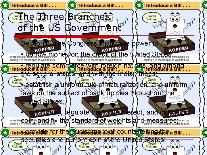 The Three Branches of the US Government State