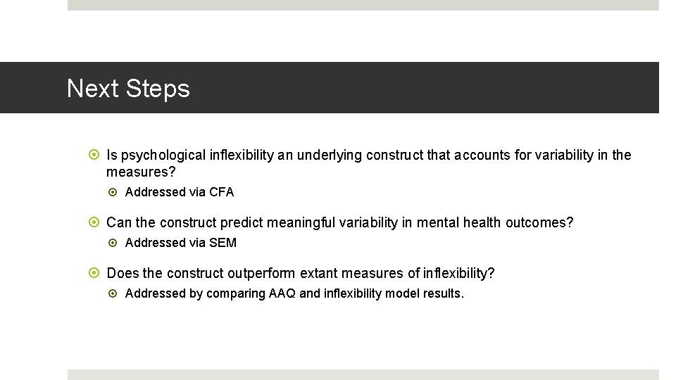 Examining facets of psychological inflexibility as transdiagnostic ...