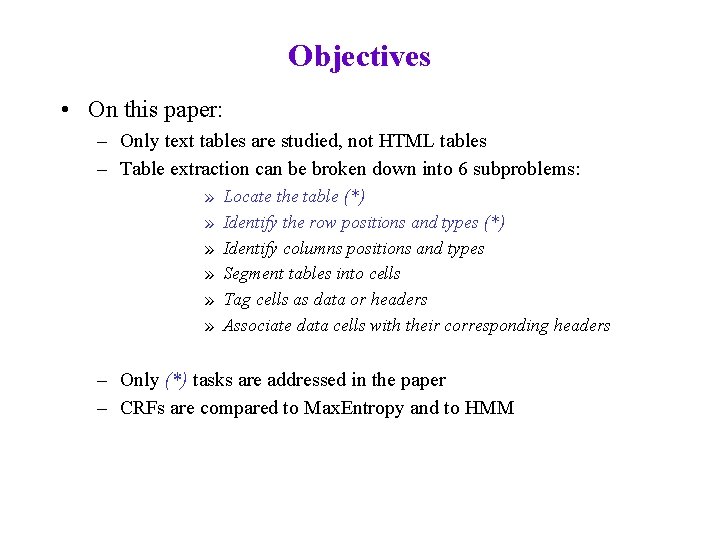 Table Extraction Using Conditional Random Fields D Pinto
