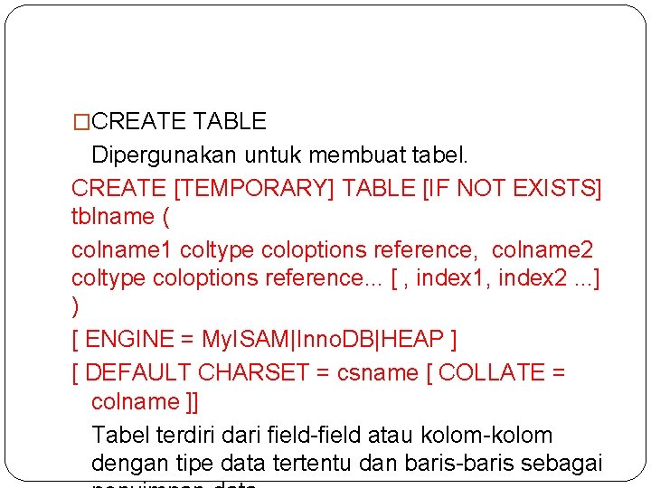 Data Definition Language Basis Data I Structured Query