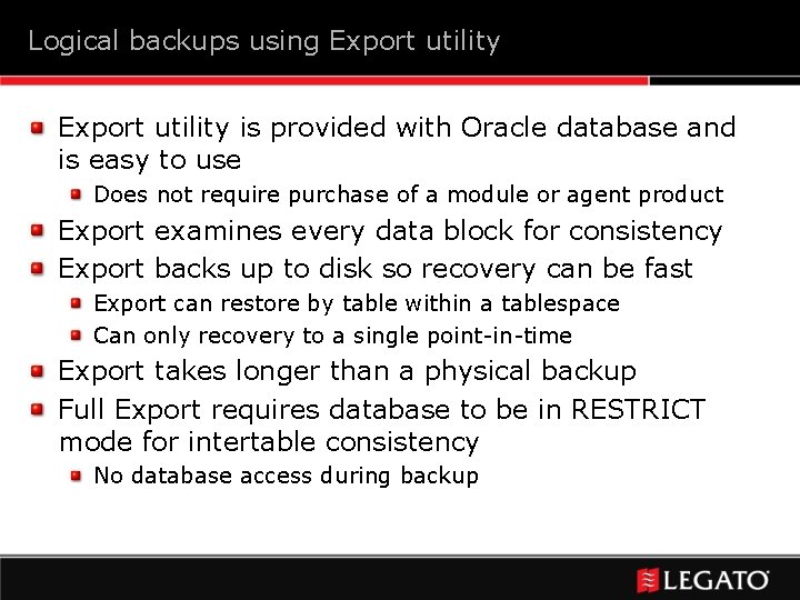 Navigating the Oracle Backup Maze Robert Spurzem Senior