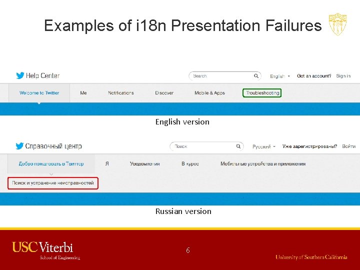Detecting and Localizing Internationalization Presentation Failures in Web