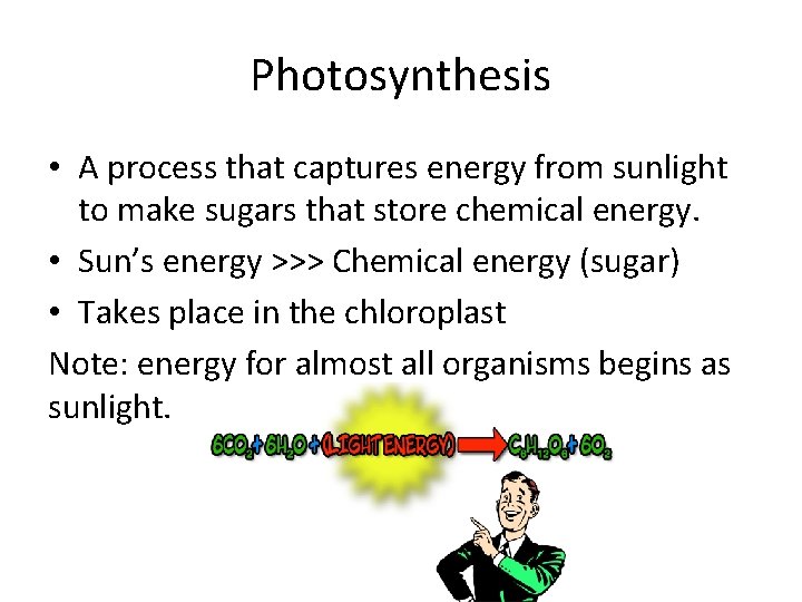 Cell Energy Main Topics Photosynthesis Cellular Respiration Objectives