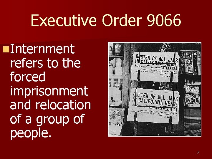 Japanese Internment Camps 1 The Bombing of Pearl
