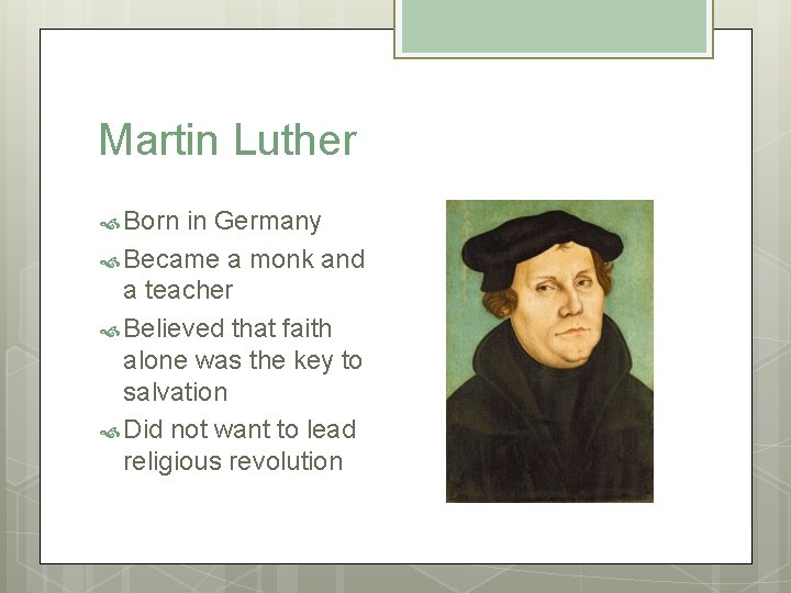 Reformation Unit Eight Part Two Reformation Begins Section