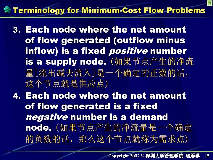 Chapter 7 Network Optimization Problems Table of Contents