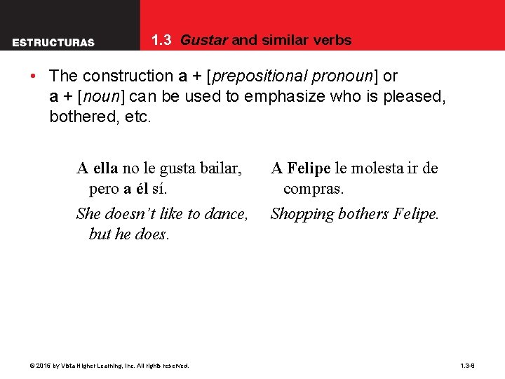 1 3 Gustar and similar verbs Qu recuerdas
