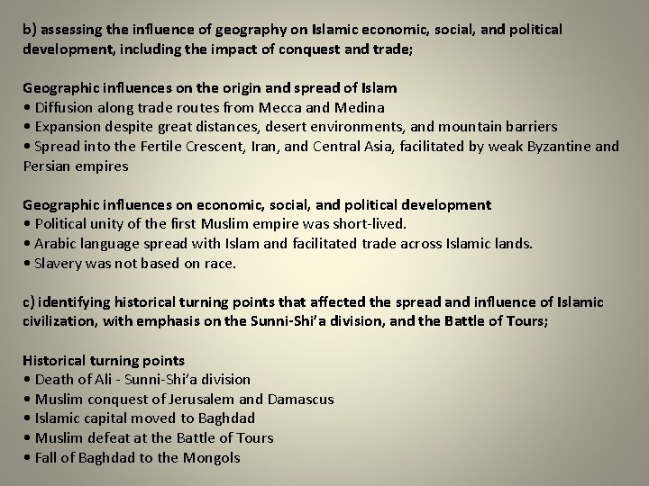 The World of Islam Union HS Big Stone