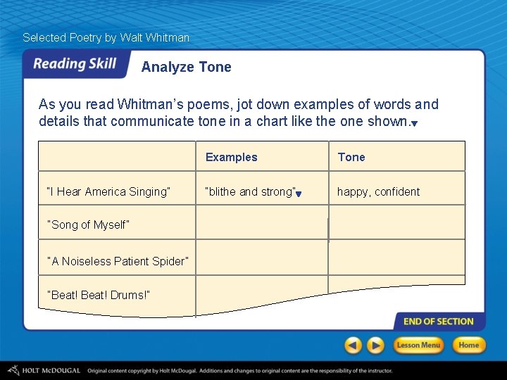 Selected Poetry by Walt Whitman Introducing the Poems