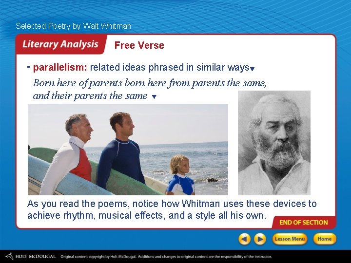 Selected Poetry by Walt Whitman Introducing the Poems