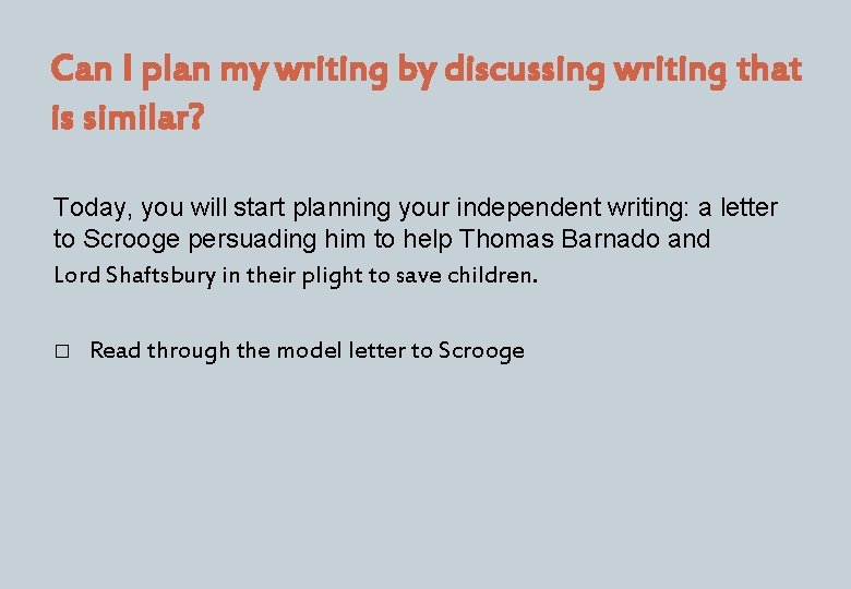 Persuasive Letter To Scrooge Monday 14 th December