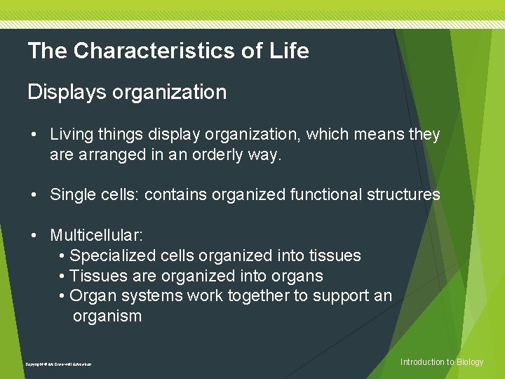 BIOLOGY Bio life ology study of Copyright Mc