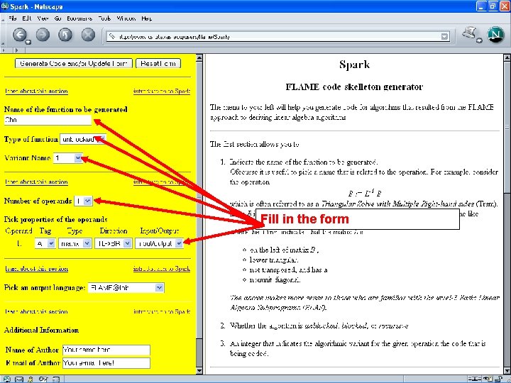 Coding FLAME Algorithms with FLAMElab Example Cholesky factorization