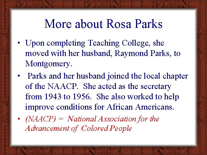 Rosas Story Learn about Rosa Parks and how