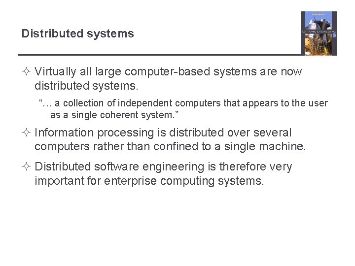Chapter 18 Distributed software engineering Lecture 1 Sumber
