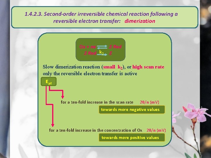 1 4 2 3 Secondorder irreversible chemical reaction