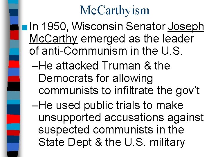 Birth of the Cold War Era 2 Eisenhower