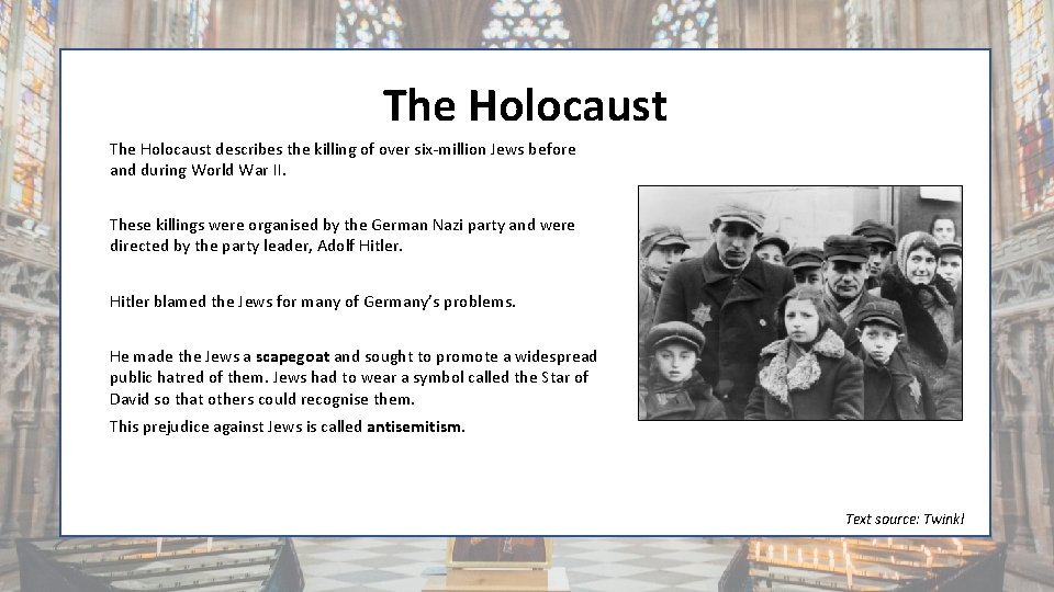 Remembering the Holocaust Can you define these tricky