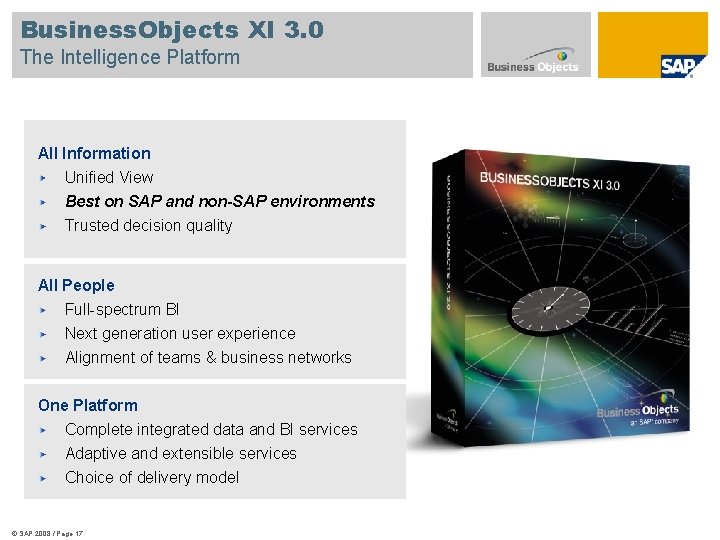 Business Objects An SAP Company Dan Kearnan Director