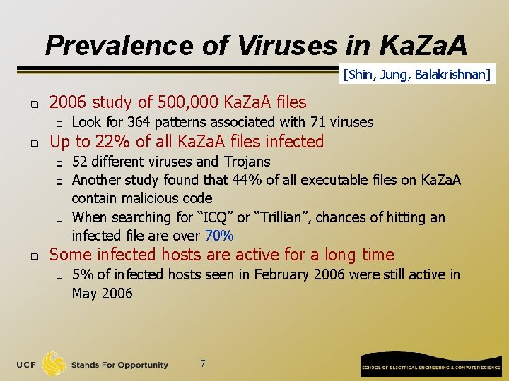 CAP 6135 Malware and Software Vulnerability Analysis Viruses