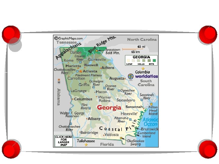 Georgia Studies CRCT REVIEW FIVE GEOGRAPHIC REGIONS Blue