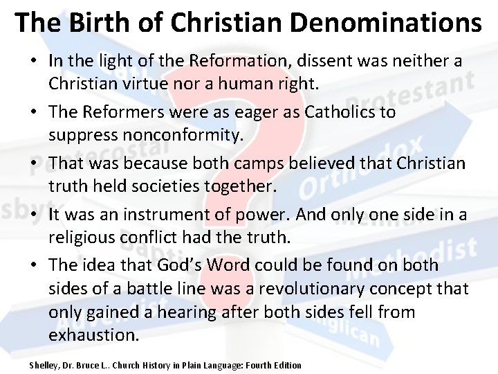 The Birth of Christian Denominations https www youtube