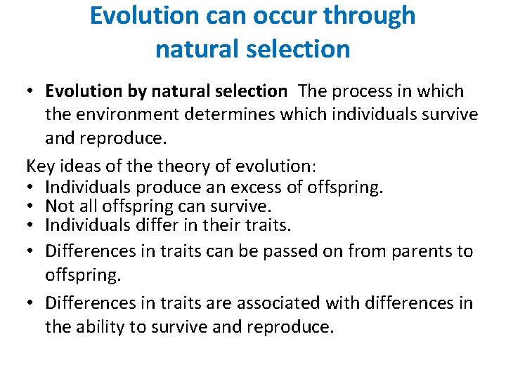Module 15 How Evolution Creates Biodiversity After reading