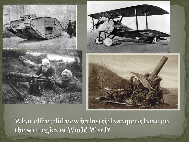 World War I DBQ Project In a small