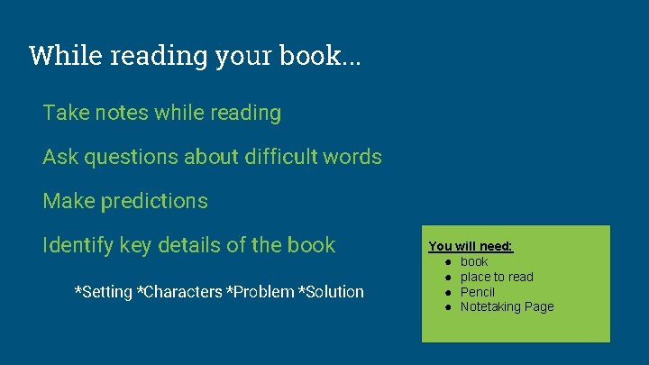 Book Reports Choosing a Book Questions to Ask