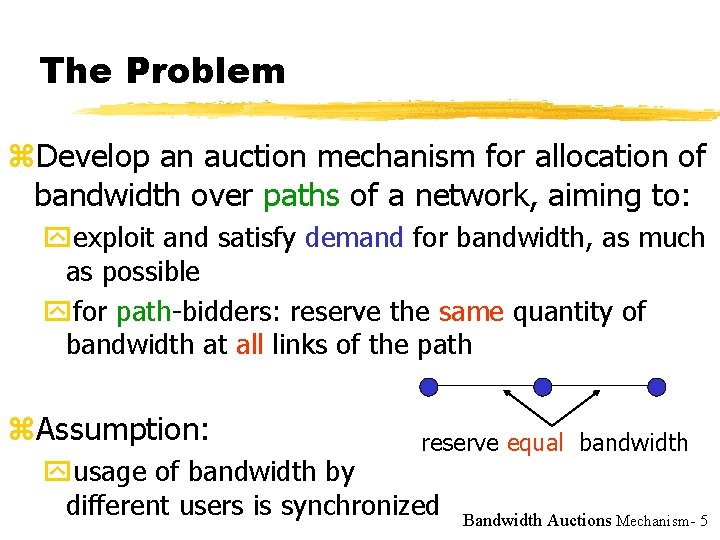 An Auction Mechanism for Bandwidth Allocation Over Paths