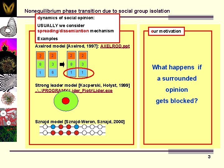 Nonequilibrium Phase Transition Due To Communities Isolation In