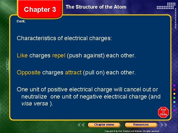 Chapter 3 The Structure of the Atom Objectives