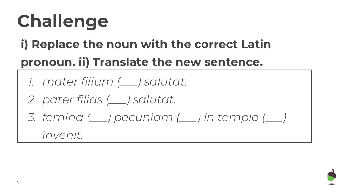 3 rd Person Pronouns Worksheet Latin Mr Furber