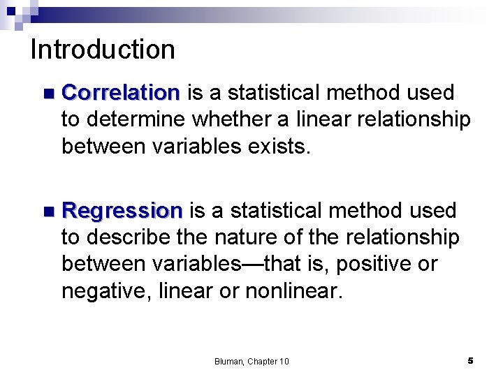 Unit 12 Correlation and Regression Mc GrawHill Bluman
