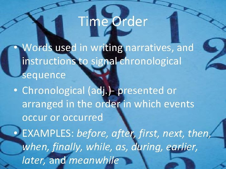 Transitions in Narrative Writing For your Autobiographical Narrative