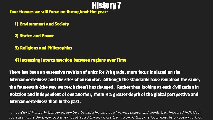 History 7 Mrs Lofthouse About your teacher 9