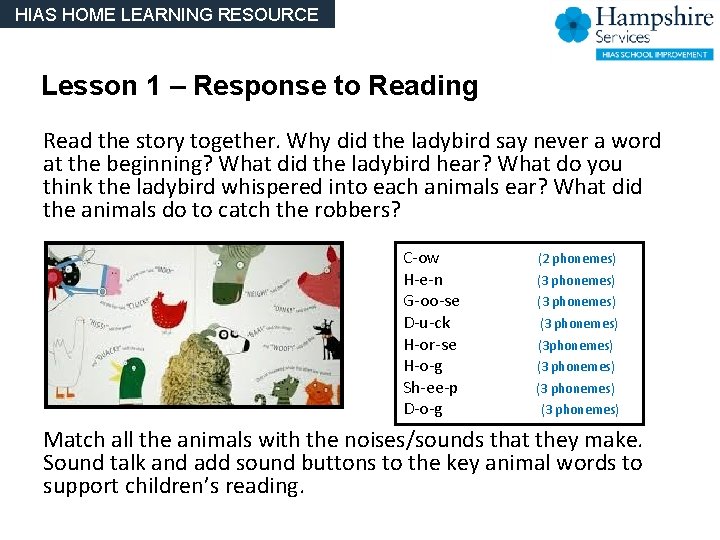 HIAS HOME LEARNING RESOURCE What the Ladybird Heard
