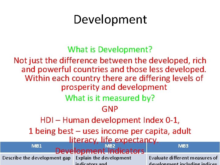 Topic 5 Bridging the Development Gap MB 1