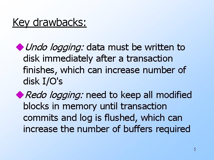 Failure Recovery Checkpointing UndoRedo Logging Source slides by