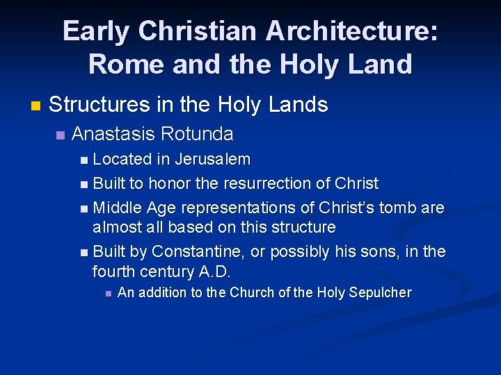 Early Christian and Byzantine Architectural History ACT 322