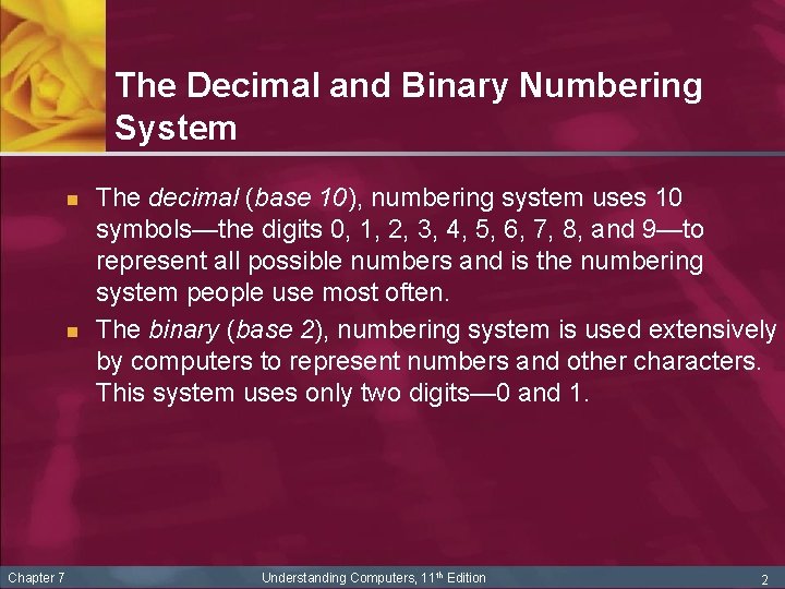 11 th Edition TODAY AND TOMORROW Numbering System