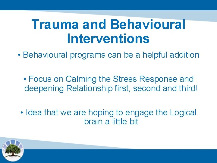 Complex Trauma Resources Caregiver Training Program Behavioural Interventions