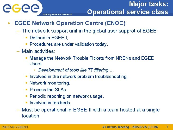 Enabling Grids for Escienc E EGEEII SA 2