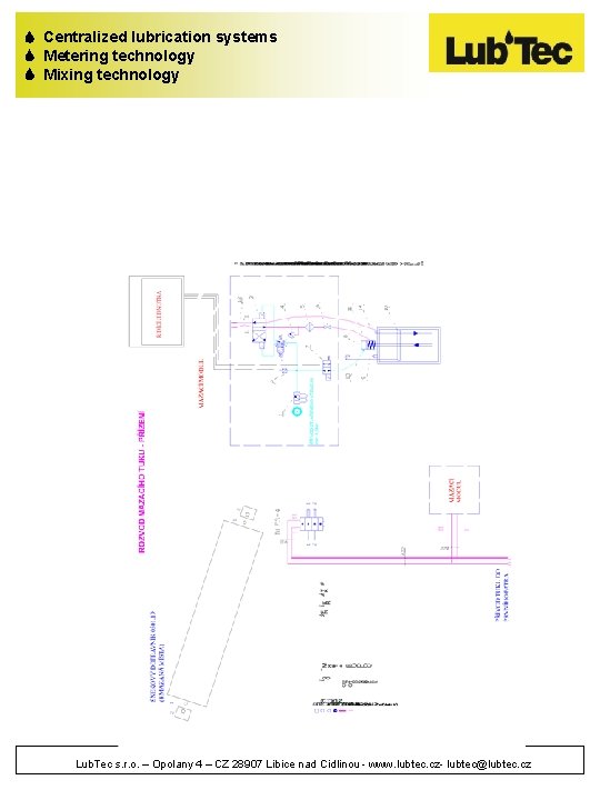 Centralized lubrication systems Metering technology Mixing technology Lub