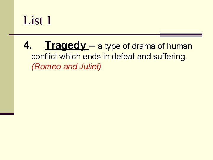 Romeo and Juliet Vocabulary definitions List 1 1