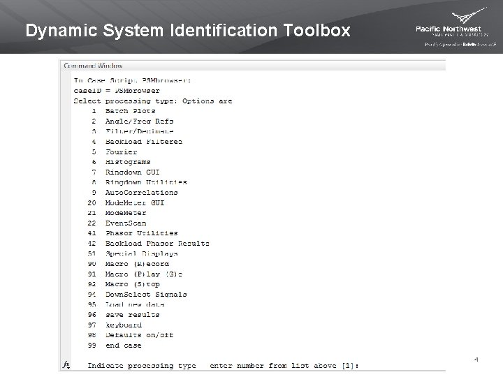 Dynamic System Identification DSI Toolbox FRANK TUFFNER Electricity Dynamic System Identification DSI Toolbox FRANK TUFFNER Electricity