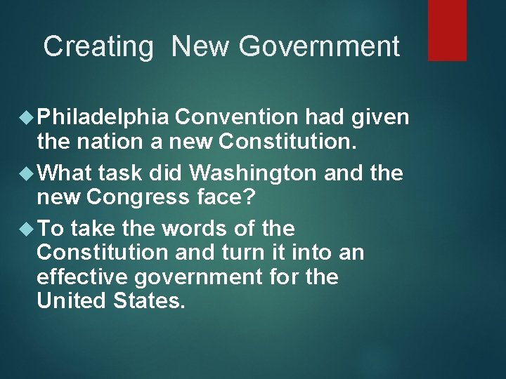 Chapter 6 FEDERALIST AND REPUBLICANS 1789 1816 In