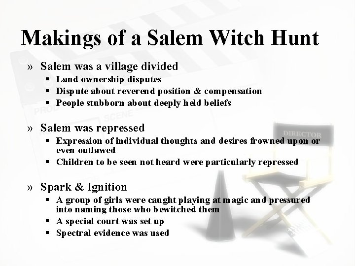 The Crucible Witch Hunt and the Allegory In
