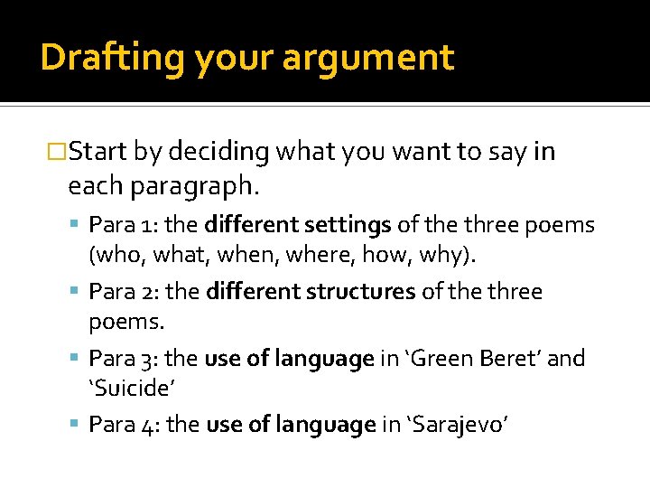 The Sorrow of Sarajevo Conflict Poetry Lesson Objectives