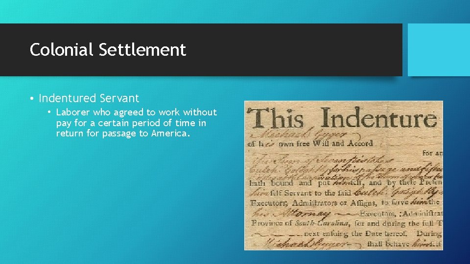 Unit 3 Colonial Settlement Visual Vocabulary Colonial Settlement